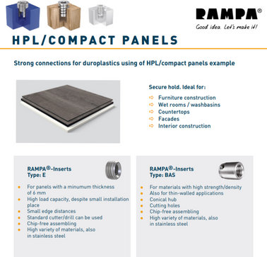 Product data sheet for HPL / compact panels | RAMPA GmbH & Co. KG